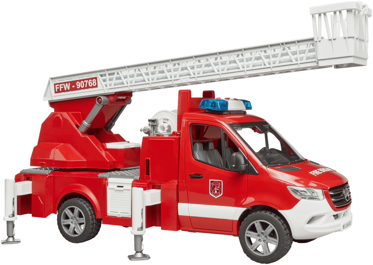 Bruder Mercedes-Benz Sprinter tikaspaloauto, vesipumpulla ja valo ...