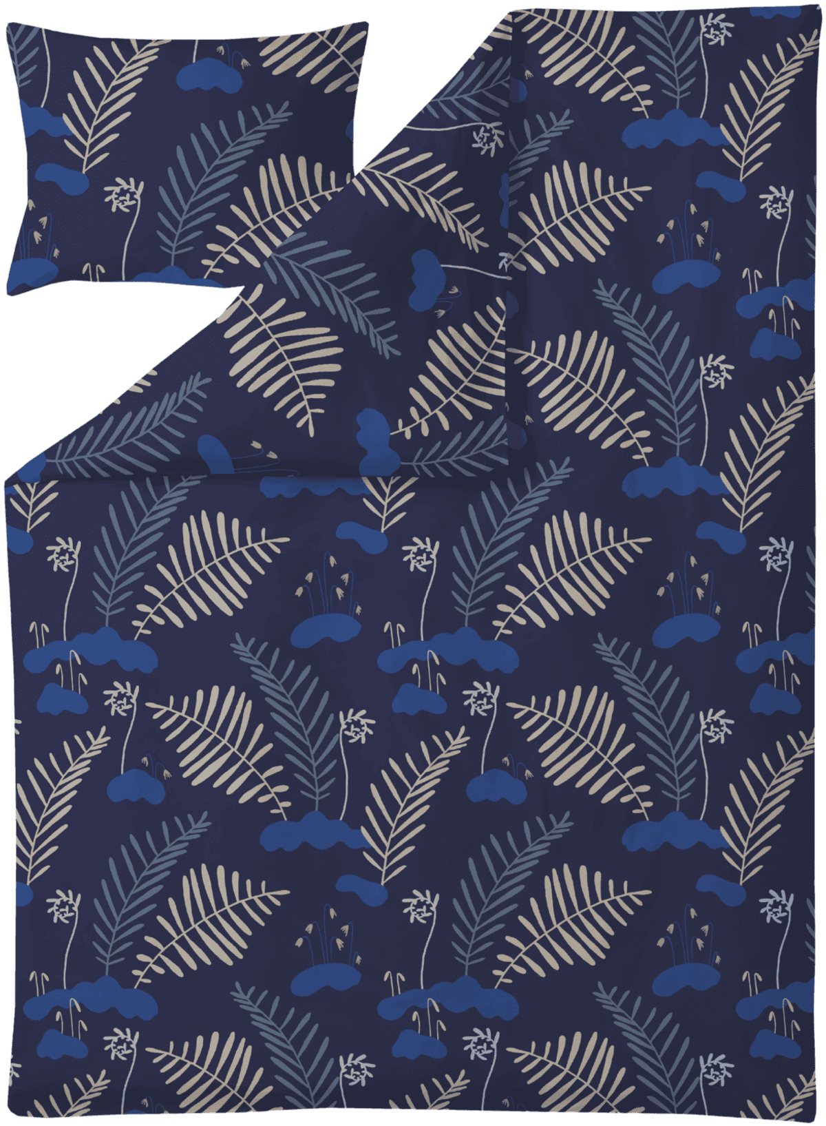 Finlayson pussilakanasetti Sammaleinen 150X210+50X60 sininen/beige ...