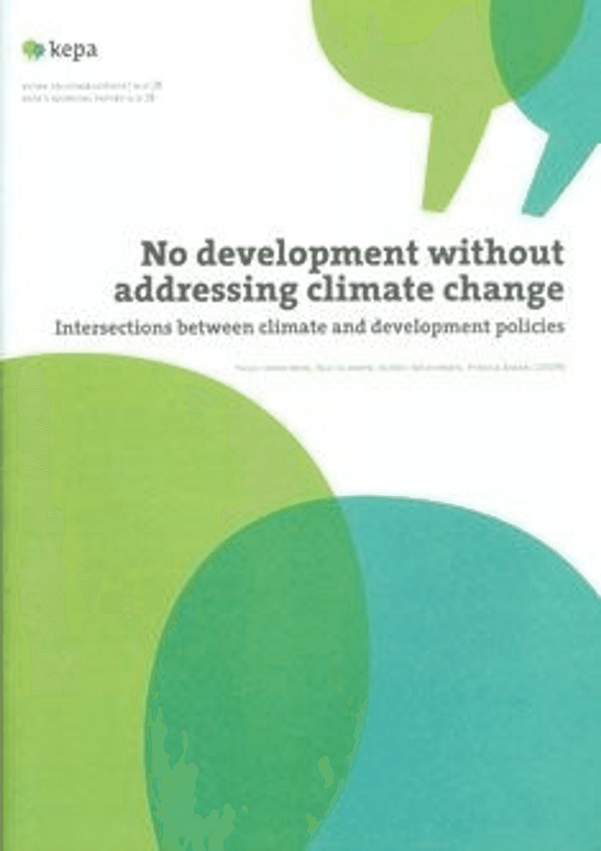 No development without addressing climate change - intersections ...