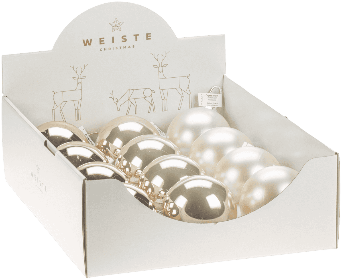 Weiste 85mm pallo 3 lajitelma kulta/ opaalikulta/kerma | Prisma.fi ...