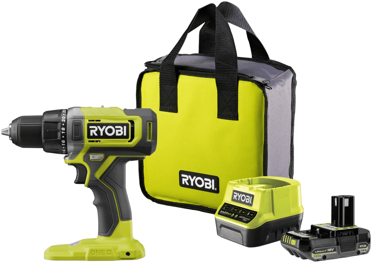 Ryobi 18V akkuporakone (2,0 Ah) RDD18-1C20S | Prisma.fi-verkkokauppa