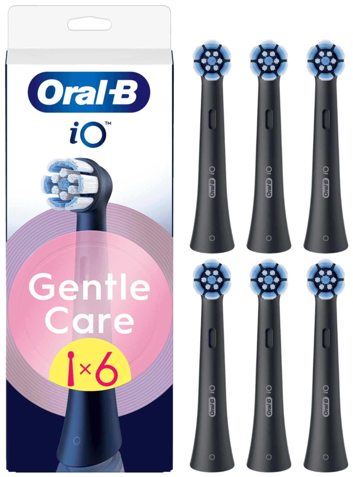 Oral-B iO Gentle Care Black vaihtoharja 6kpl | Prisma.fi-verkkokauppa