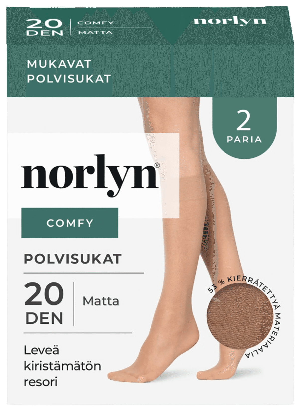 Norlyn naisten polvisukat comfy 2-pack 20 den | Prisma.fi-verkkokauppa