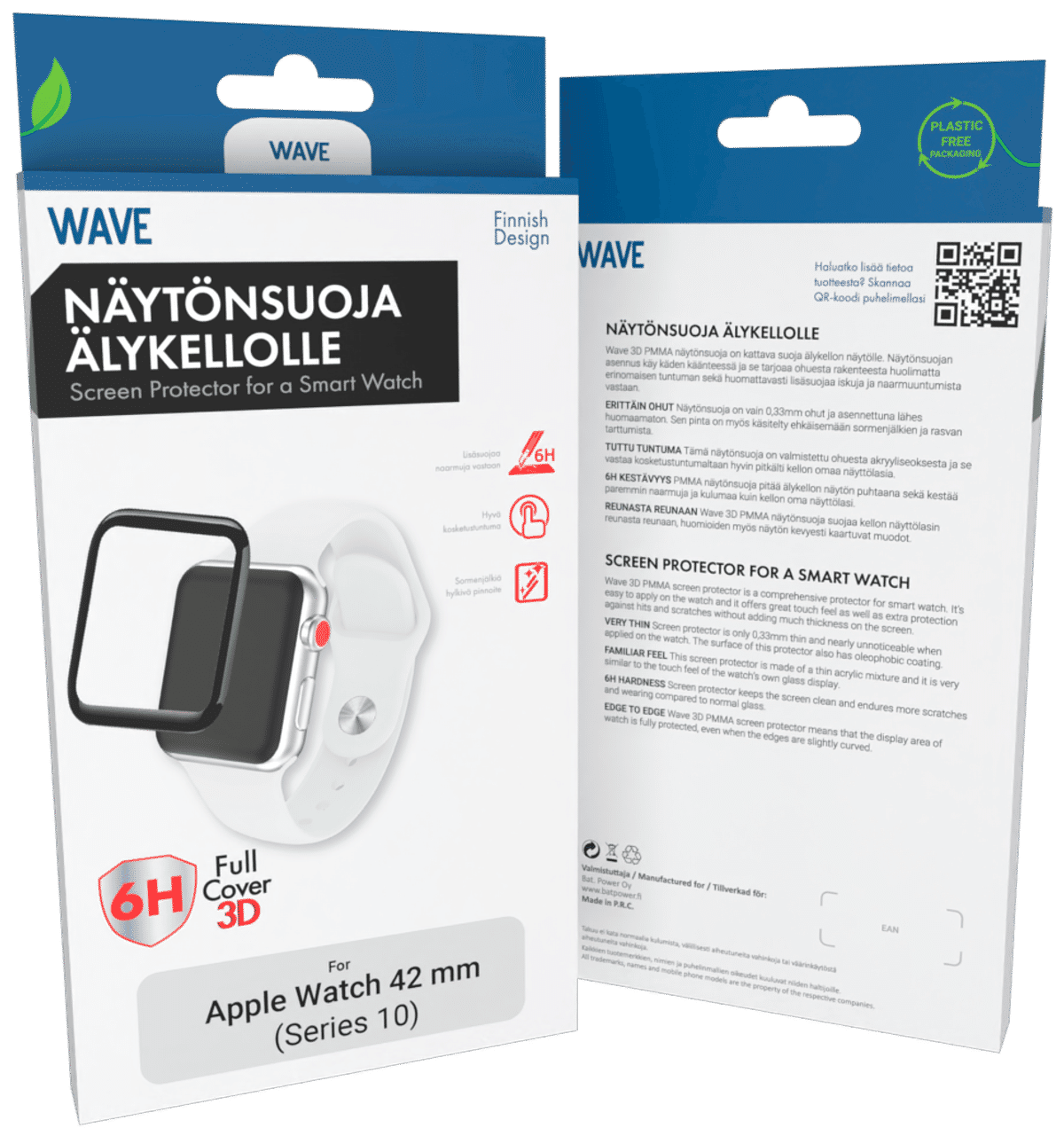 Wave 3D PMMA näytönsuoja, Apple Watch 42mm (Series 10 & Series 11 ...