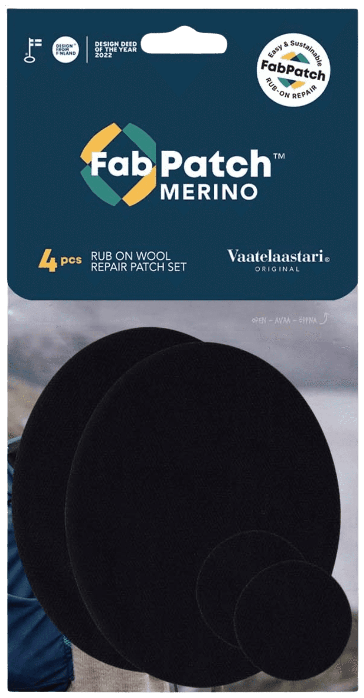 FabPatch Vaatelaastari, Merino 4 kpl, hankaamalla kiinnittyvä tekstiilien korjauspaikka | Prisma ...