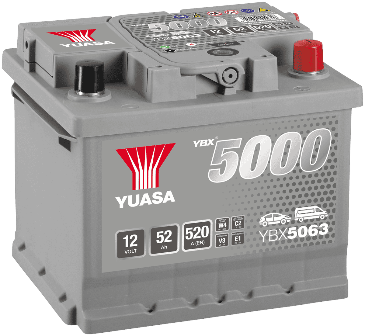 YUASA auton käynnistysakku 52Ah | Prisma.fi-verkkokauppa
