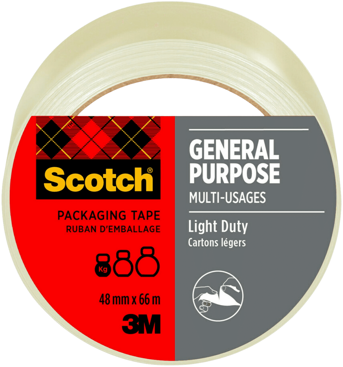 Scotch® yleiskäyttöinen teippi, läpinäkyvä, 48 mm x 66 m, 1 rulla ...