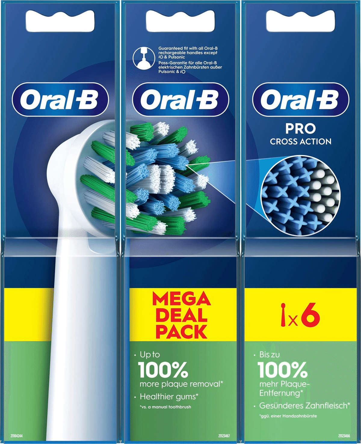 Oral-B PRO Cross Action 2+2+2kpl vaihtoharja | Prisma.fi-verkkokauppa