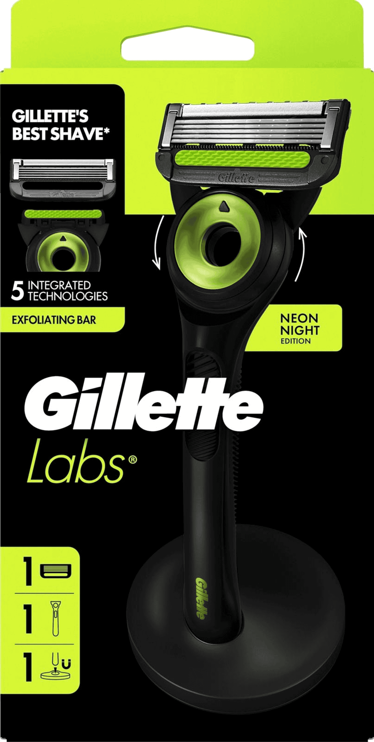 Gillette Labs with Exfoliating Bar partahöylä Neon Night | Prisma.fi ...
