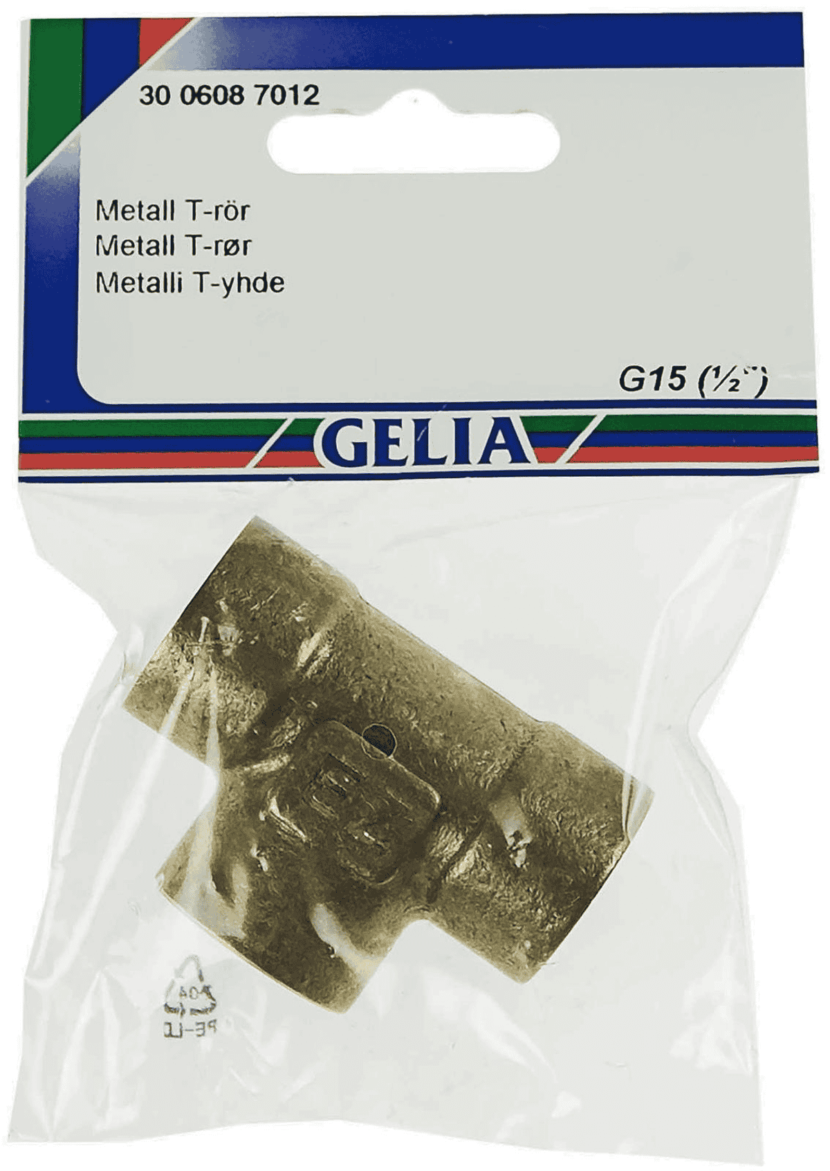 Gelia T-yhde sisäkierre R15 messinki | Prisma.fi-verkkokauppa