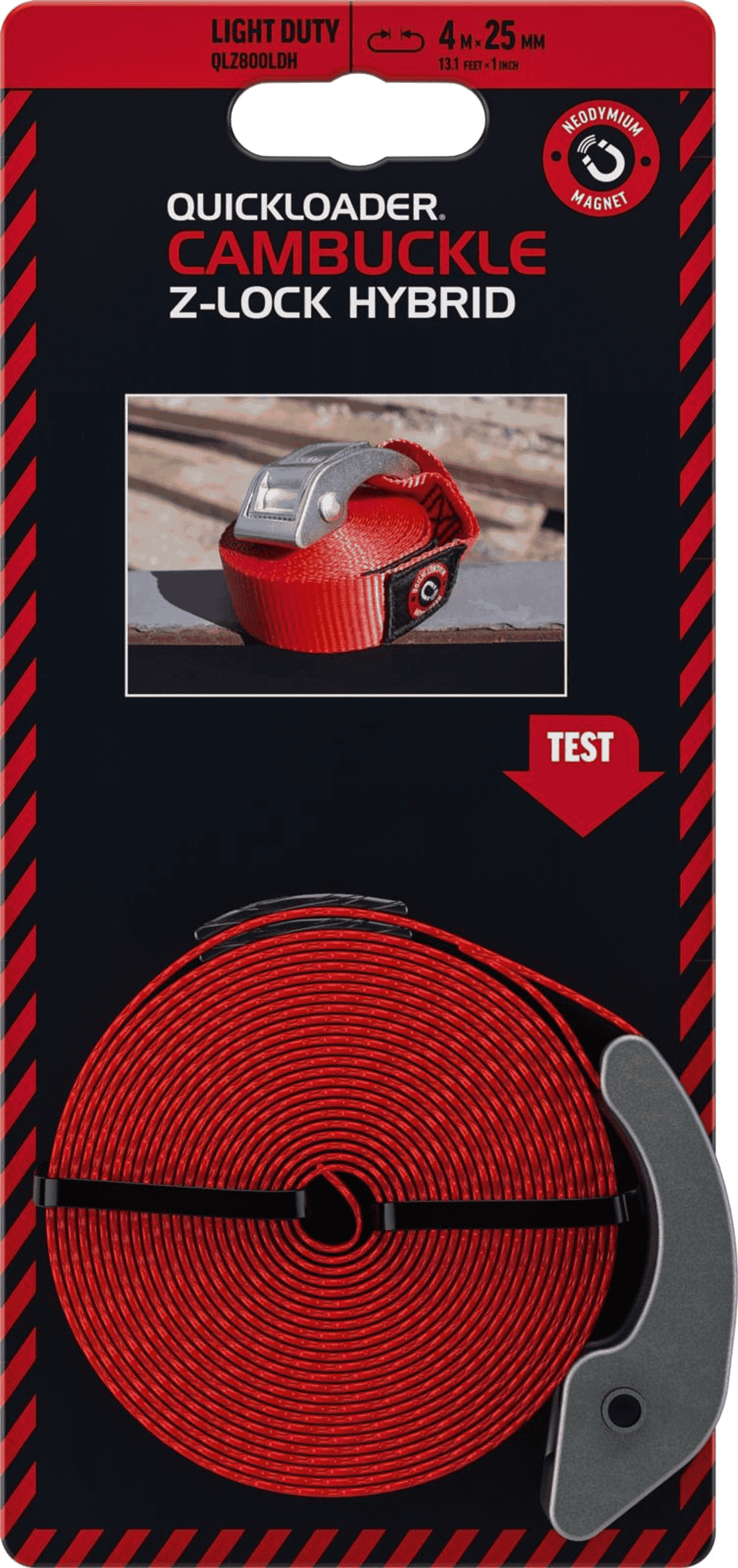 Quickloader Z-Pikalukkovyö Cambuckle Hybrid QLZ800LDH 800 kg 25 mm x 4 ...