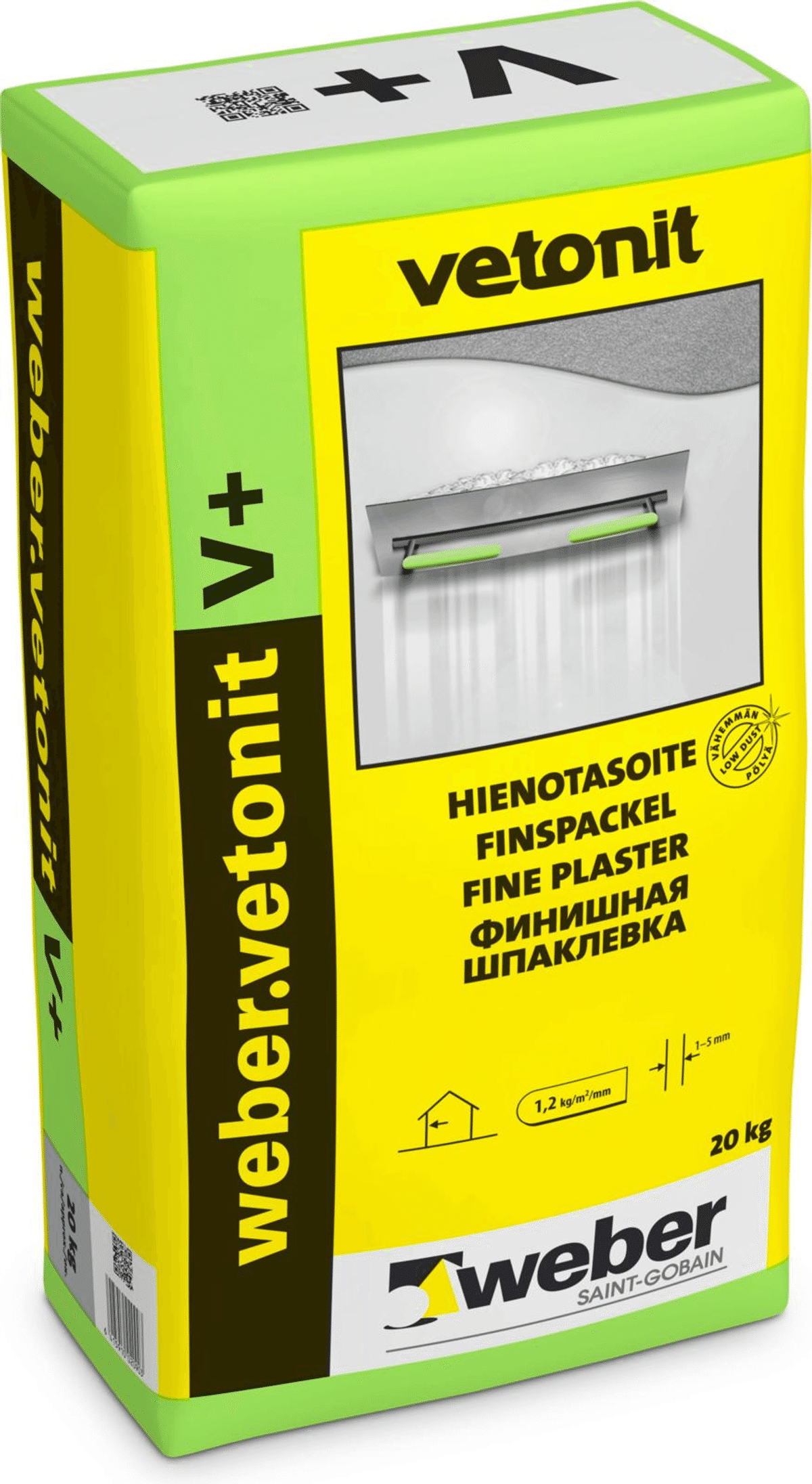Weber Vetonit V+ Hienotasoite 20 kg | Prisma.fi-verkkokauppa