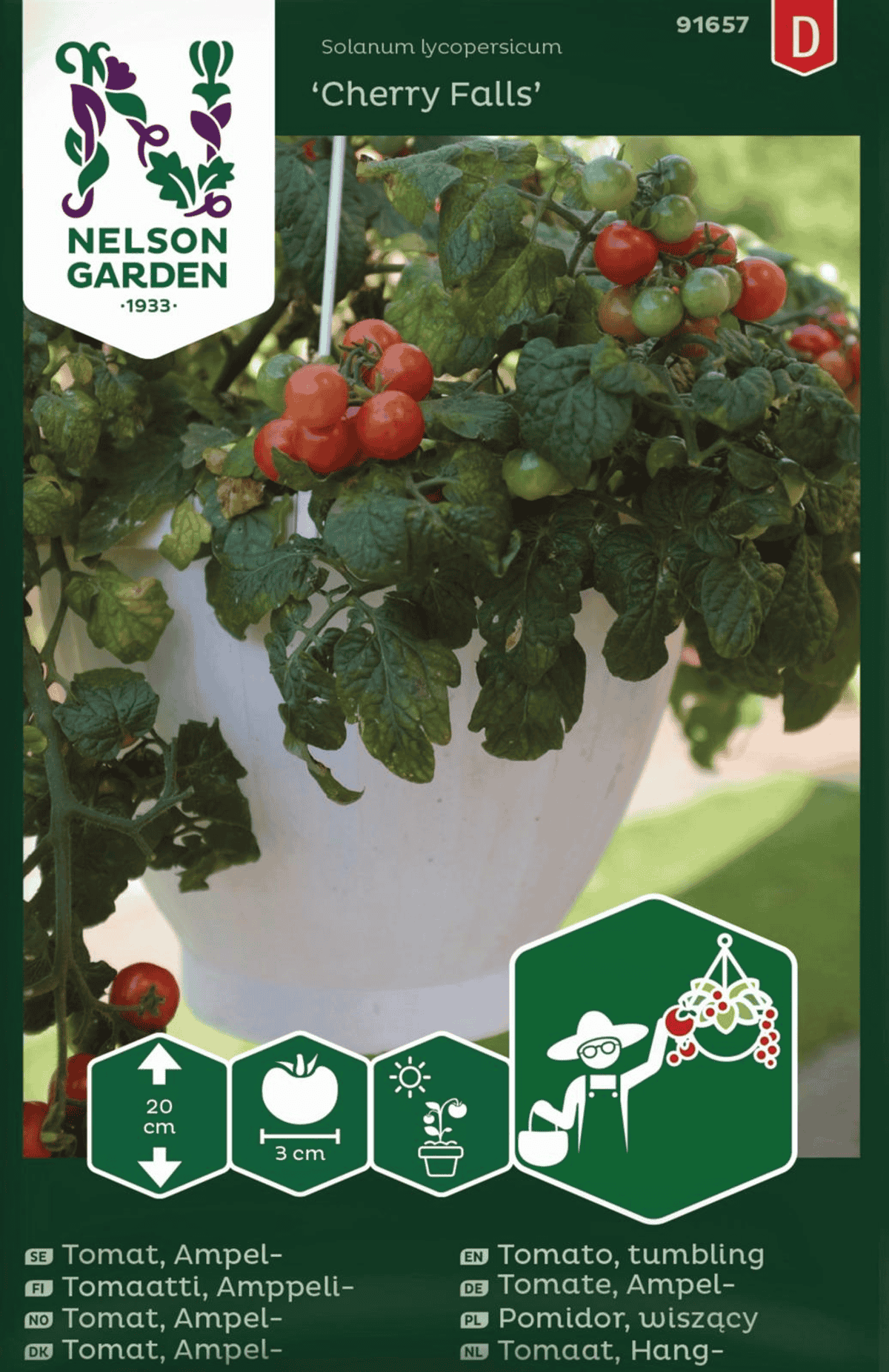 Nelson Garden tomaatti, Amppeli-, Cherry Falls | Prisma.fi-verkkokauppa