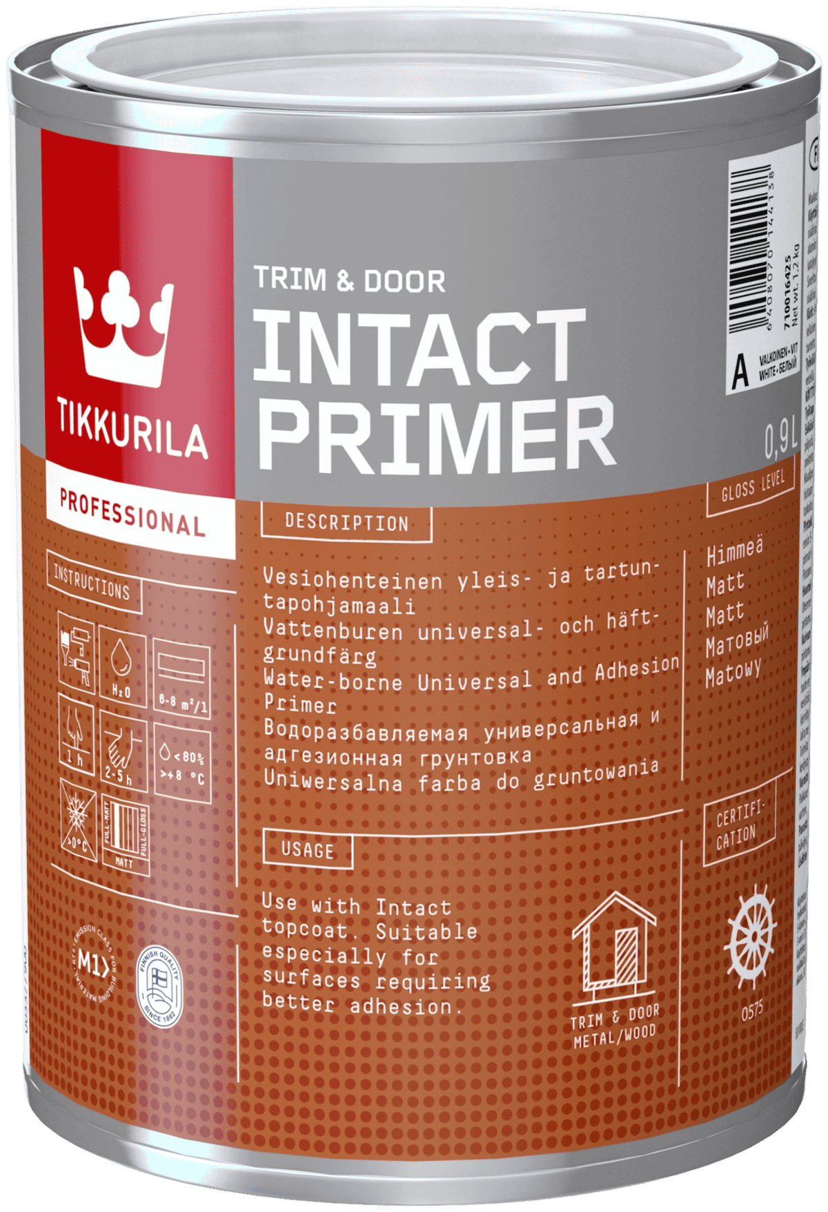 Tikkurila tartuntapohjamaali Intact Primer 0,9L A | Prisma.fi-verkkokauppa