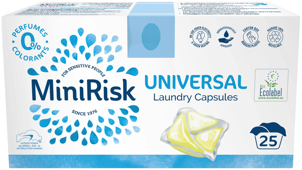 Mini Risk Universal pyykinpesukapseli 25 kpl | Prisma.fi-verkkokauppa