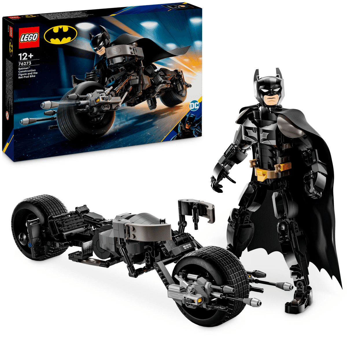 LEGO Marvel Super Heroes 76273 Rakennettava Batman™-hahmo ja Batpod ...