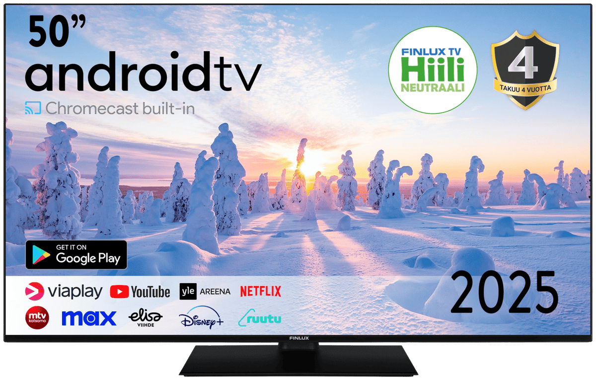 Finlux 50" 4K UHD Android Smart LED TV 50G9.2ACMI | Prisma.fi-verkkokauppa
