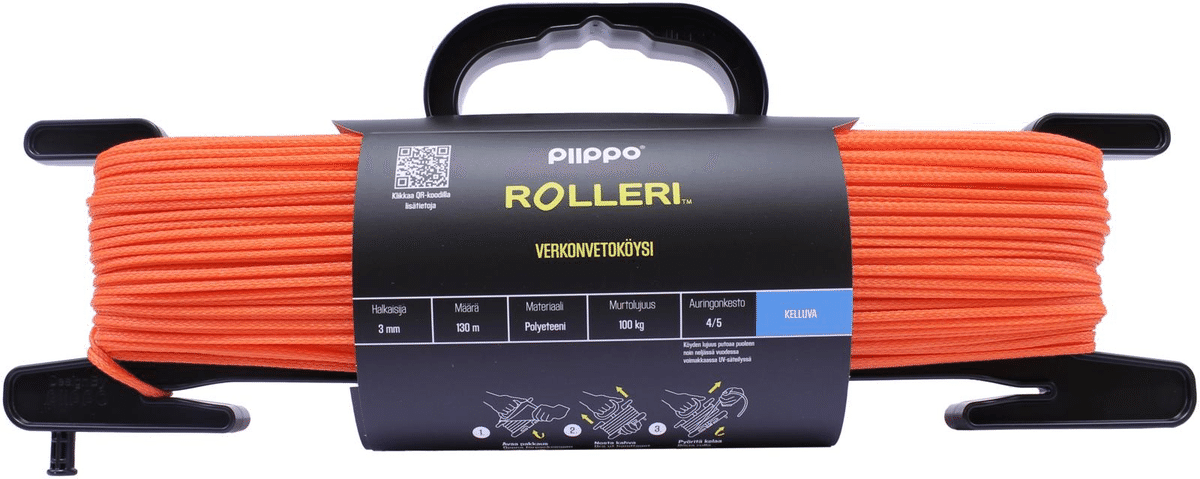 Piippo Rolleri verkonvetoköysi 3mm x 130m, kelluva | Prisma.fi-verkkokauppa