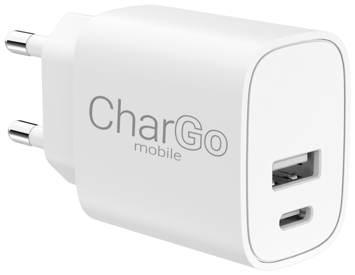 CharGo verkkolaturi, 1 x USB-C + 1 x USB-A (17W), Valkoinen | Prisma.fi ...