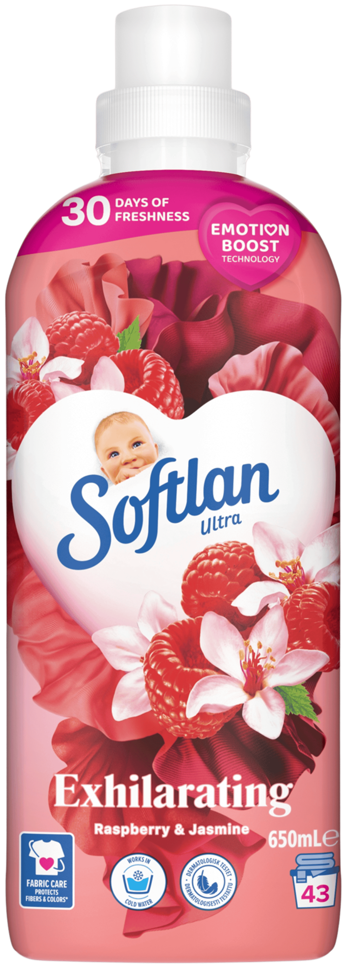 Softlan Emotions Exhilarating Red Fruits & Jasmine huuhteluaine 650ml ...