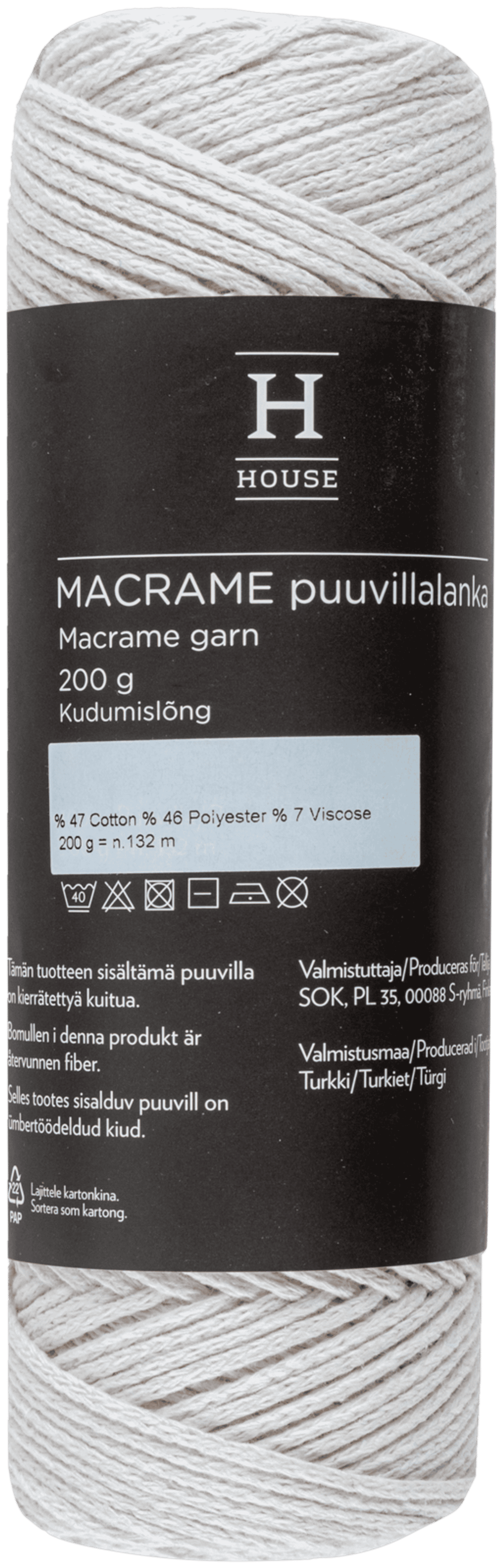 House lanka Macrame 212147 200 g Off-white 97464 | Prisma.fi-verkkokauppa