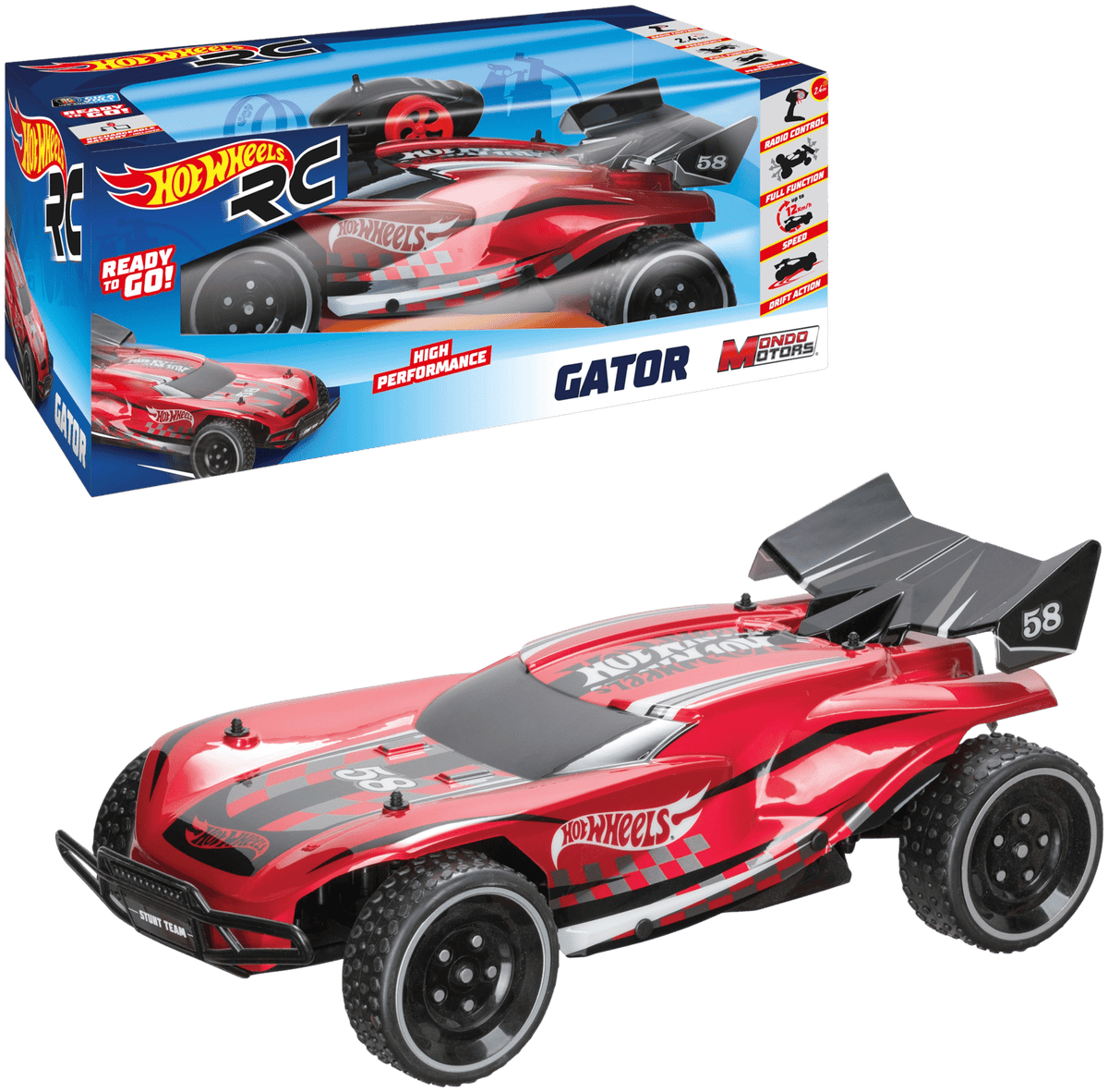 Hot Wheels Gator Rc-Auto 1:10 | Prisma.fi-verkkokauppa