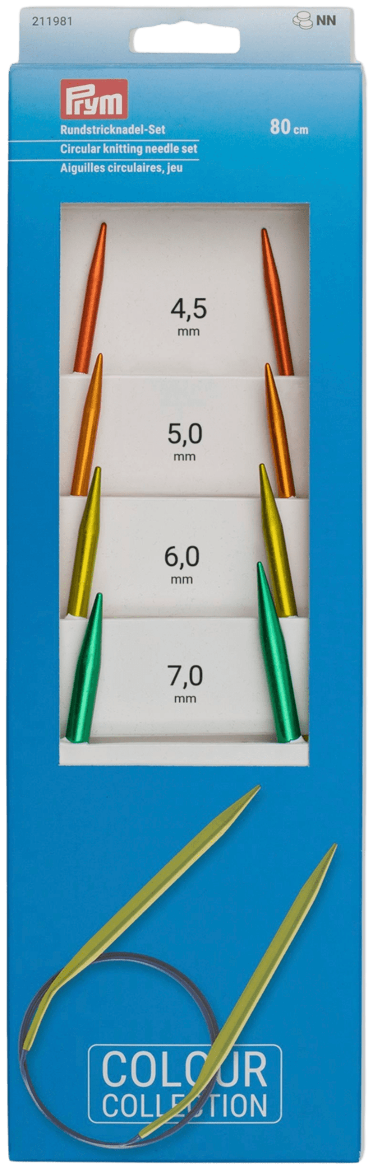 Prym pyöröpuikkosetti 80cm alumiini, 4 eri kokoa, 4,5 - 5,0 - 6,0 - 7,0mm | Prisma.fi-verkkokauppa