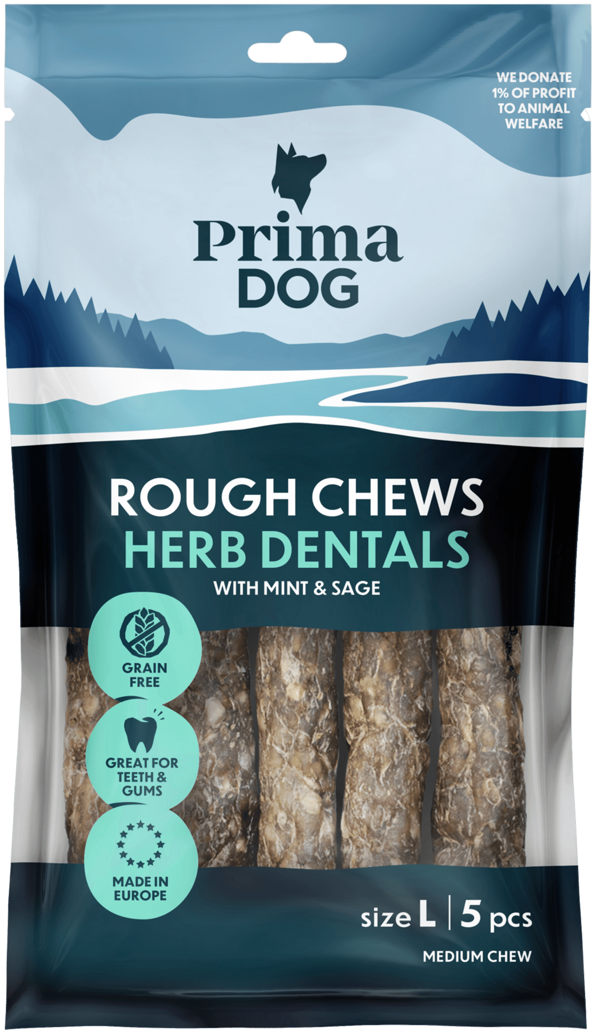 PrimaDog Rough Chews Hammashoitoluu yrtti L 15 cm, 5 kpl, 175 g ...