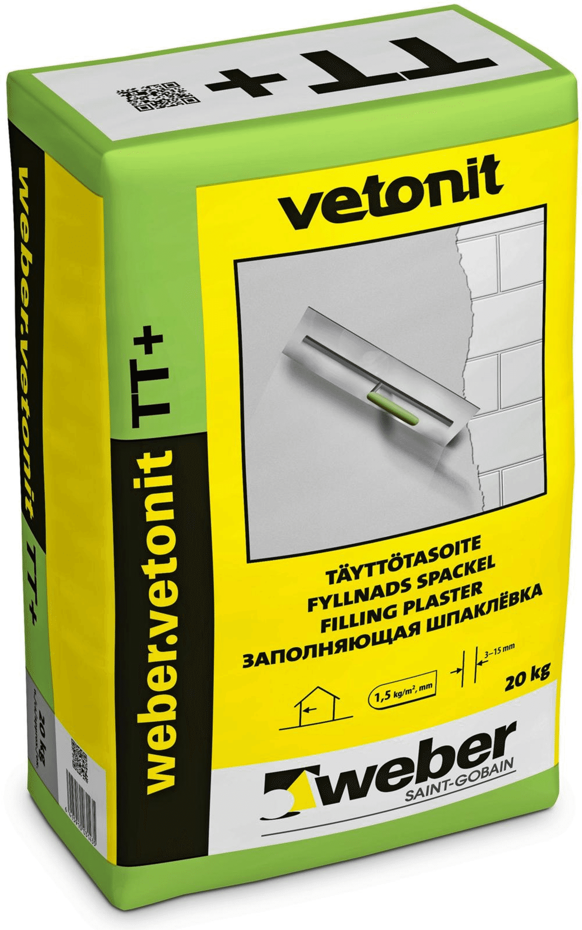 Weber vetonit TT+ Täyttötasoite 20 kg | Prisma.fi-verkkokauppa
