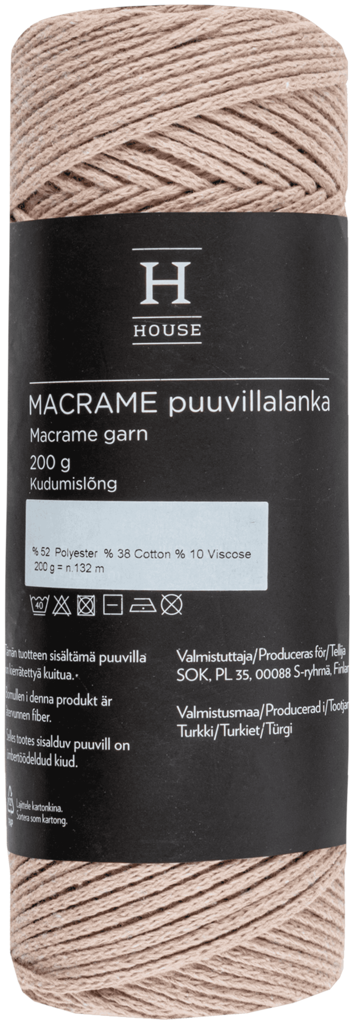 House lanka Macrame 212147 200 g Beige 97466 | Prisma.fi-verkkokauppa