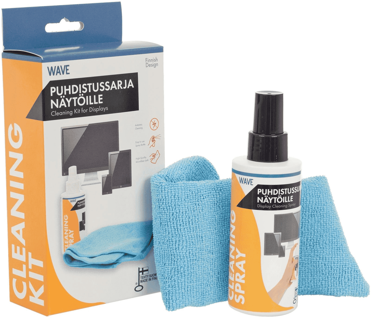 Wave Cleaning Kit, Näytön puhdistussarja | Prisma.fi-verkkokauppa