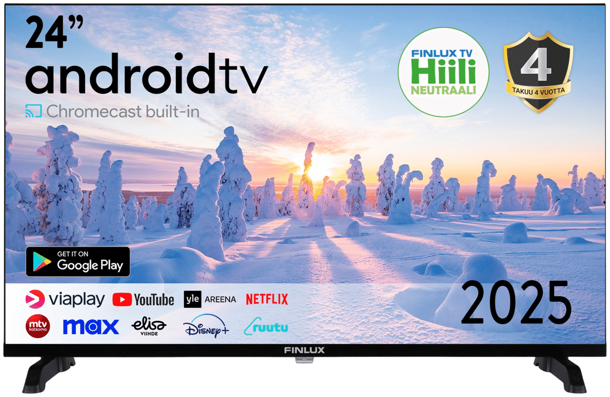 Finlux 24" HD Ready Android Smart LED TV 24A7.2ASI | Prisma.fi-verkkokauppa