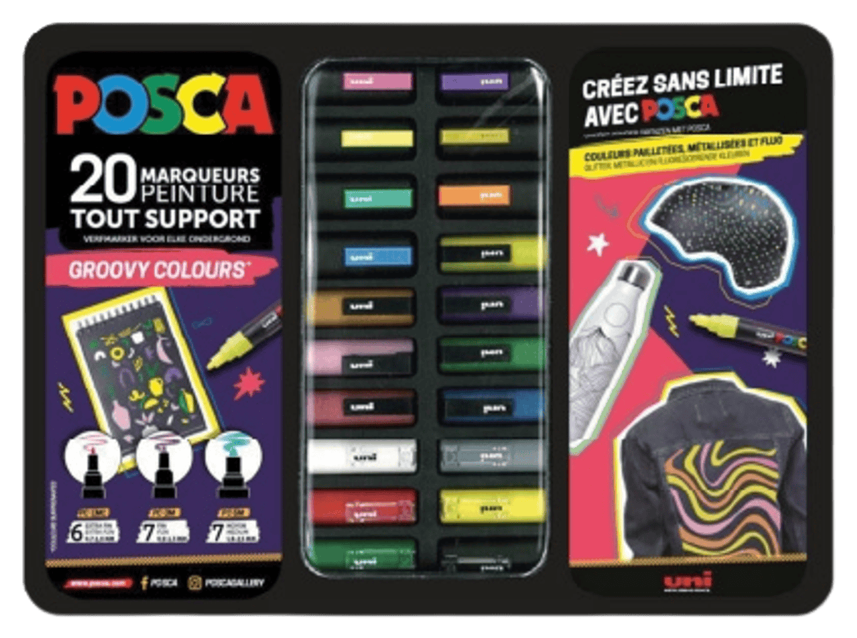 Posca Metal Tin Groovy Colours | Prisma.fi-verkkokauppa