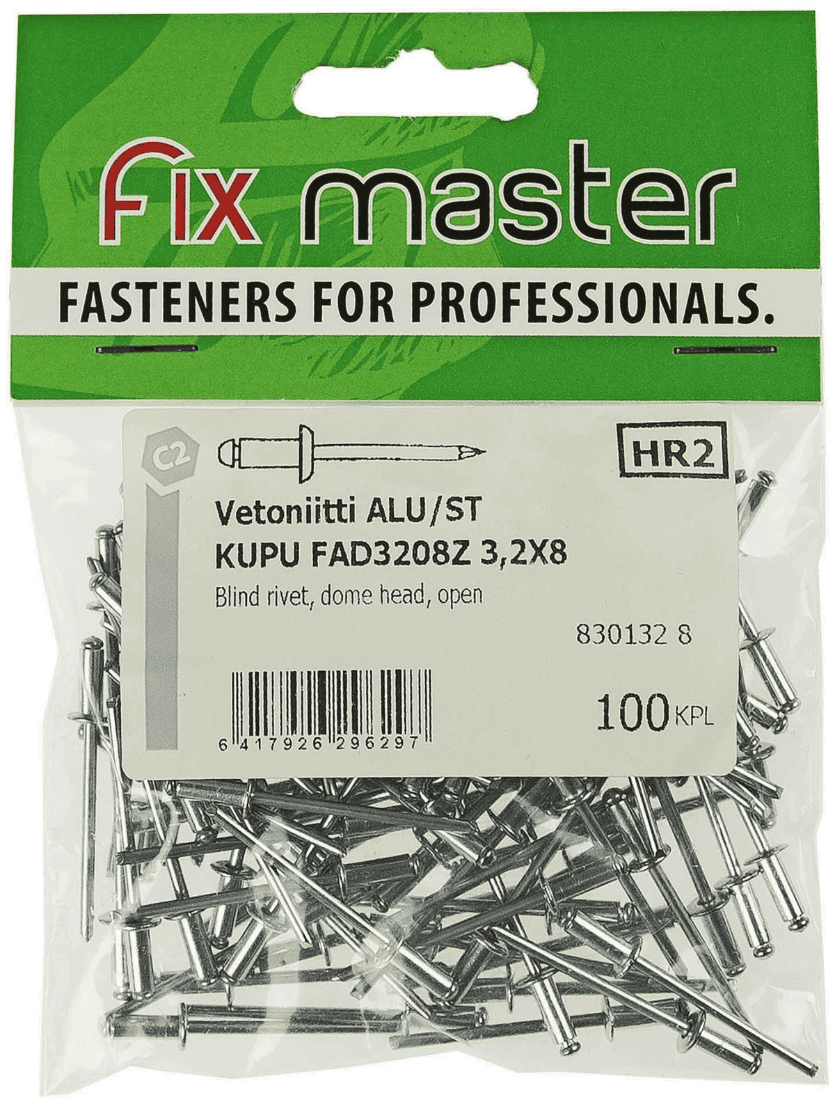 Fix Master vetoniitti alumiini kupukanta 3,2X8 100kpl | Prisma.fi ...