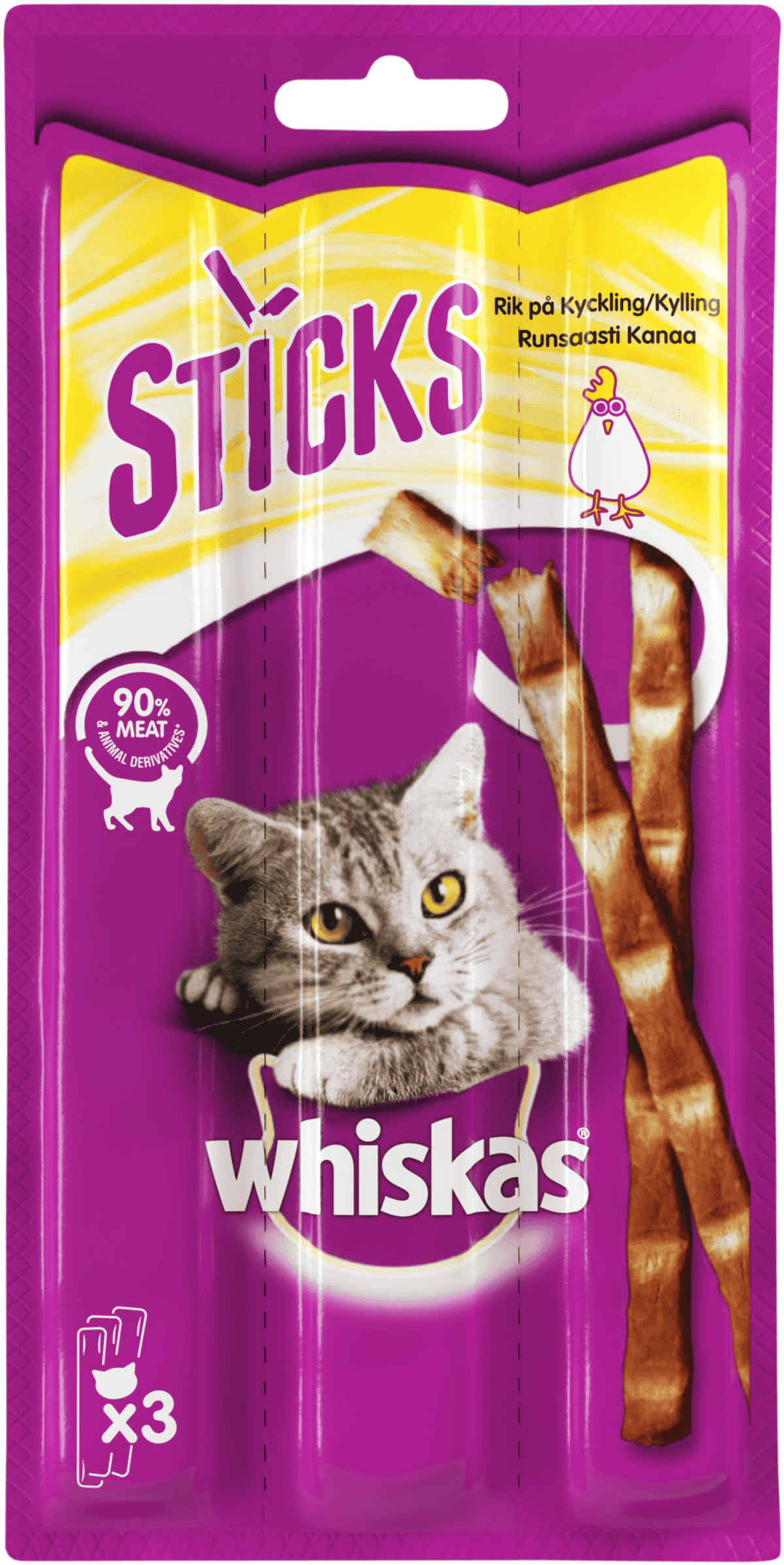 Whiskas Sticks Kana 3x6g | Prisma.fi-verkkokauppa