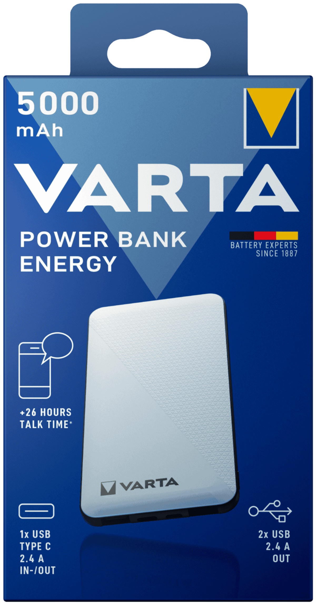 Varta Power Bank Energy 5000mAh | Prisma.fi-verkkokauppa