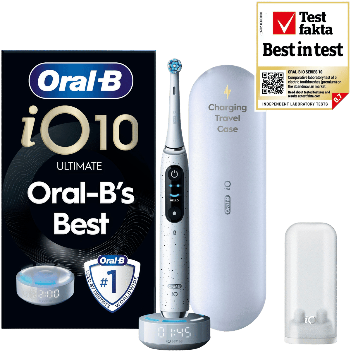 Oral-B iO10 Stardust White sähköhammasharja + lataava matkakotelo ...