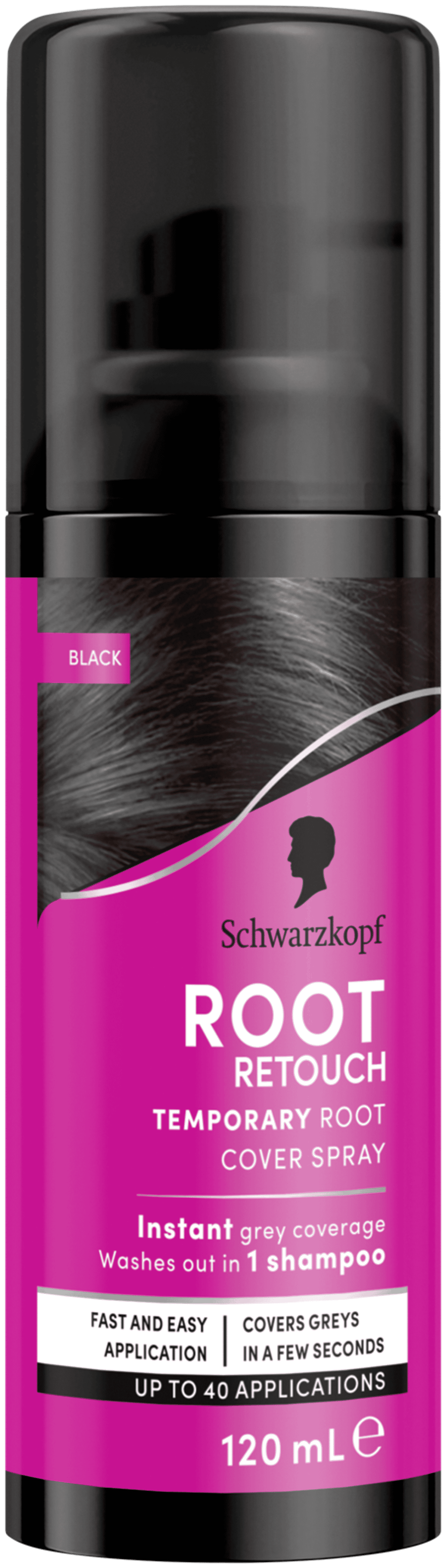 Schwarzkopf Root Retoucher 120 ml Black hiusväri | Prisma.fi-verkkokauppa