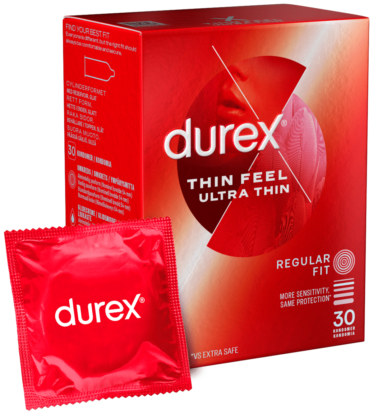 Durex Thin Feel Ultra Thin Kondomi 30kpl | Prisma.fi-verkkokauppa