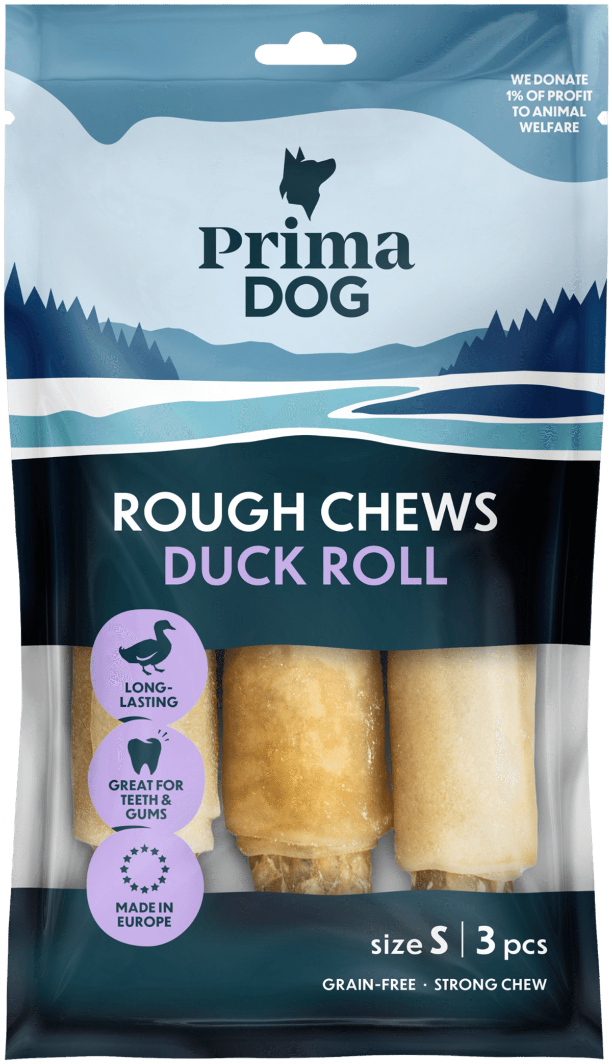 PrimaDog Rough Chews Ankkarulla S 13 cm 150 g | Prisma.fi-verkkokauppa