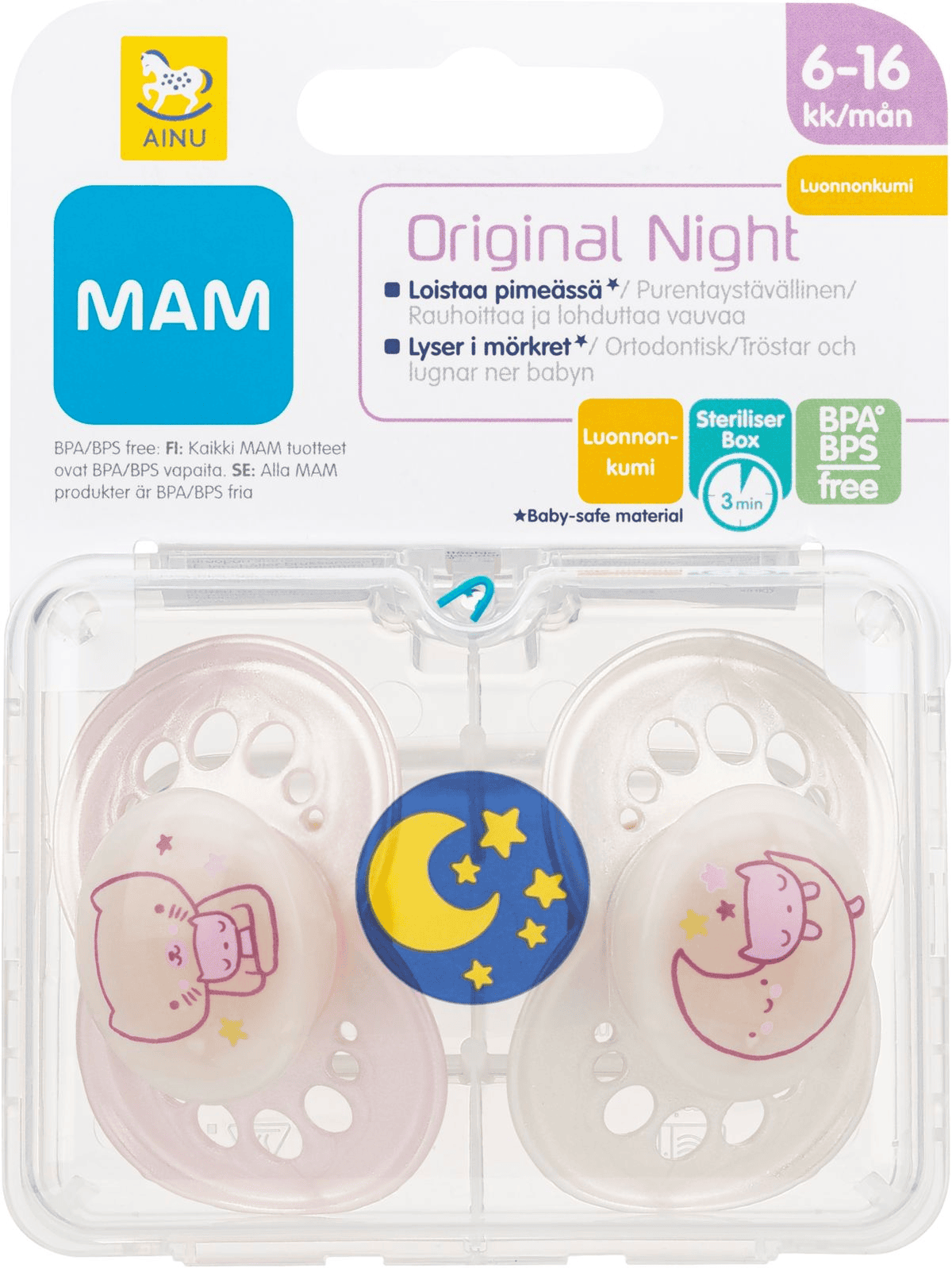 Ainu Mam Night tutti 2kpl, luonnonkumi 6-16kk | Prisma verkkokauppa