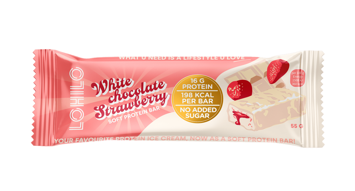 LOHILO proteiinipatukka White Chocolate Strawberry 55g | Prisma ...