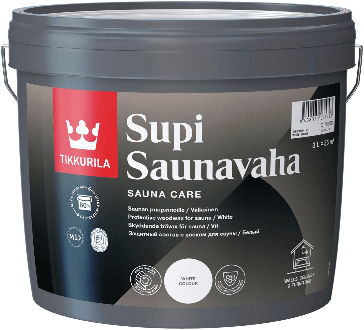Tikkurila Supi Saunavaha 2,7l Valkoinen | Prisma verkkokauppa