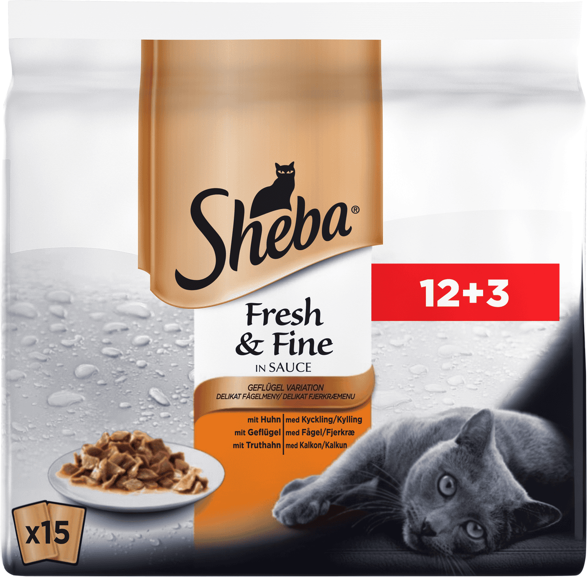 Sheba Fresh&Fine Siipikarjalajitelma kastikkeessa 15x50g | Prisma ...