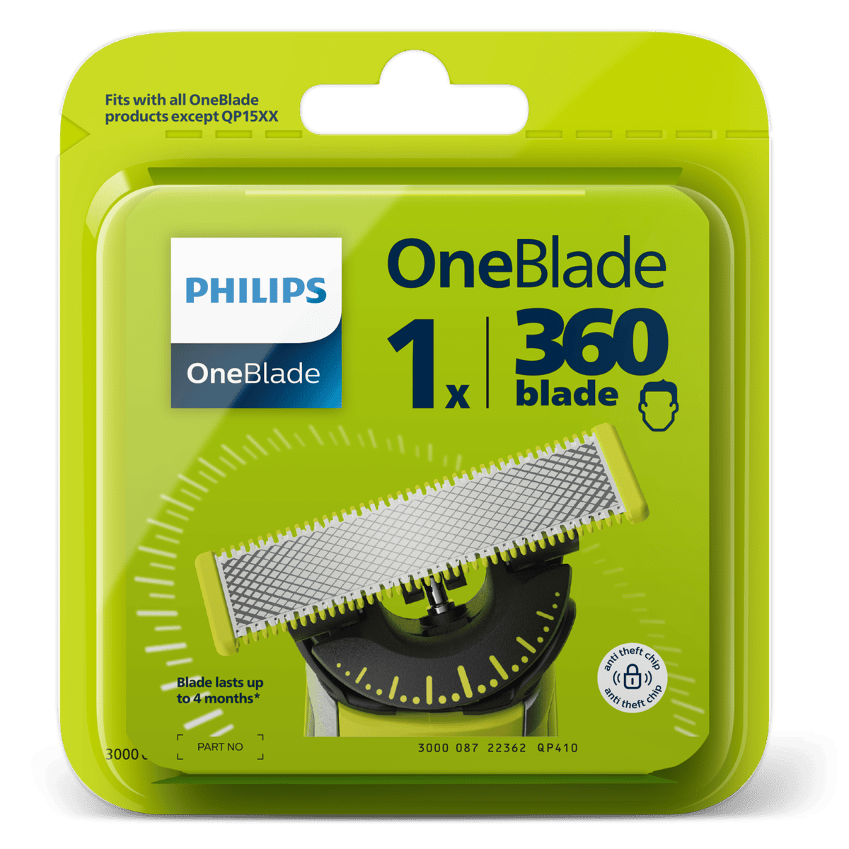 Philips OneBlade vaihtoterä 360 kääntyvä QP410/50 | Prisma verkkokauppa