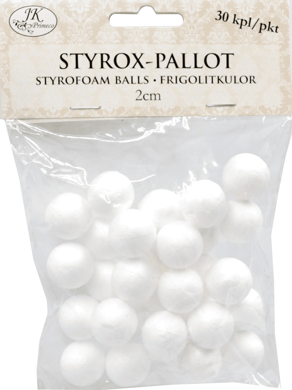 J.K. Primeco styrox-pallo 2cm 30kpl | Prisma verkkokauppa