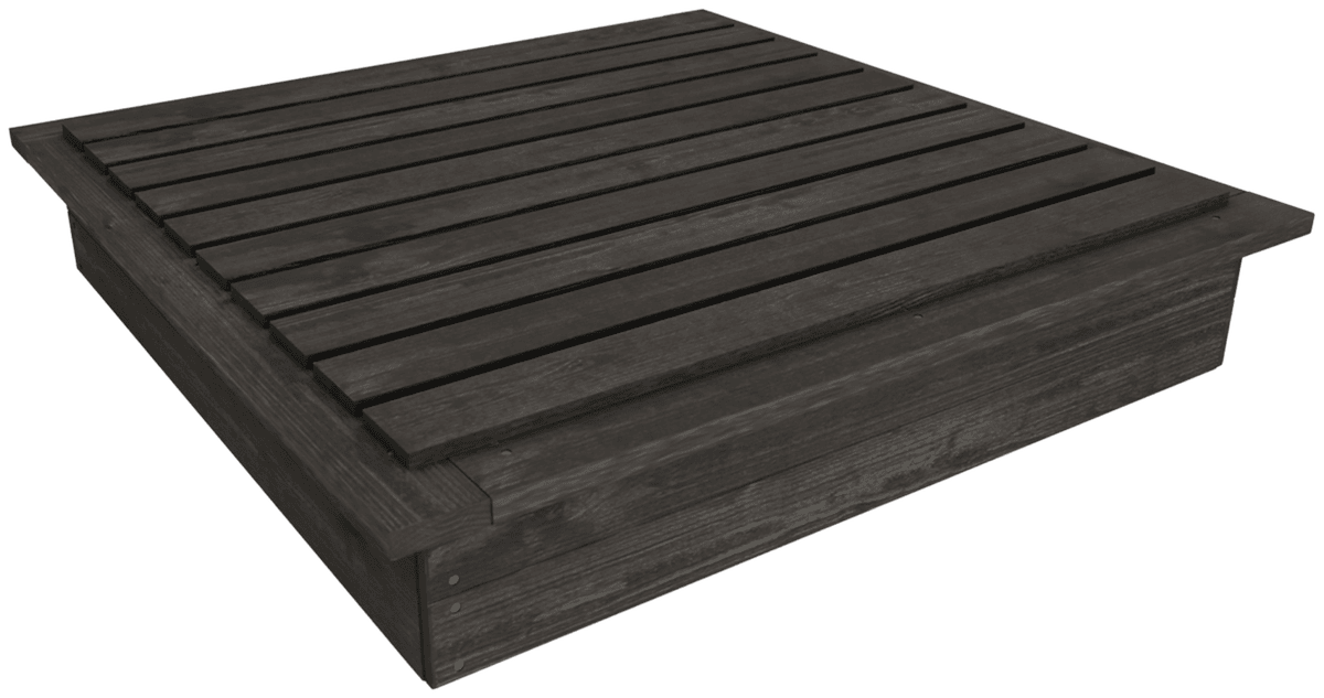 Kannellinen hiekkalaatikko, grafiitin harmaa, 120x120 cm | Prisma ...