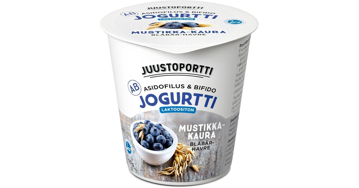 Juustoportti AB-jogurtti 150 g mustikka-kaura laktoositon | S-kaupat ruoan verkkokauppa