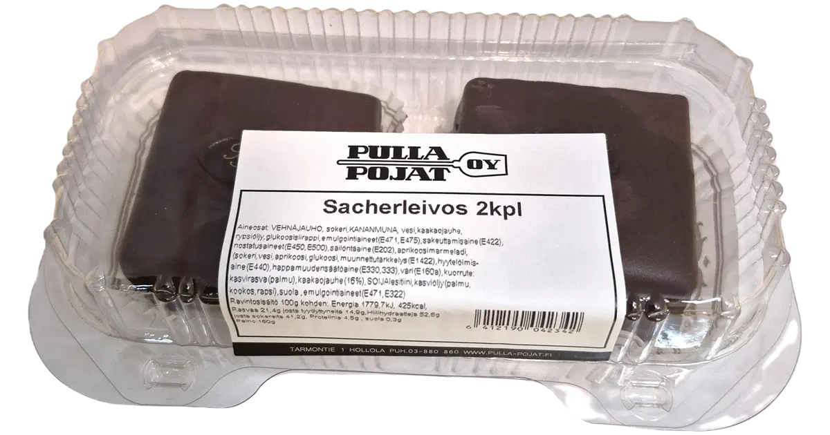 Pulla Pojat Sacherleivos 160 g 2 kpl | S-kaupat ruoan verkkokauppa