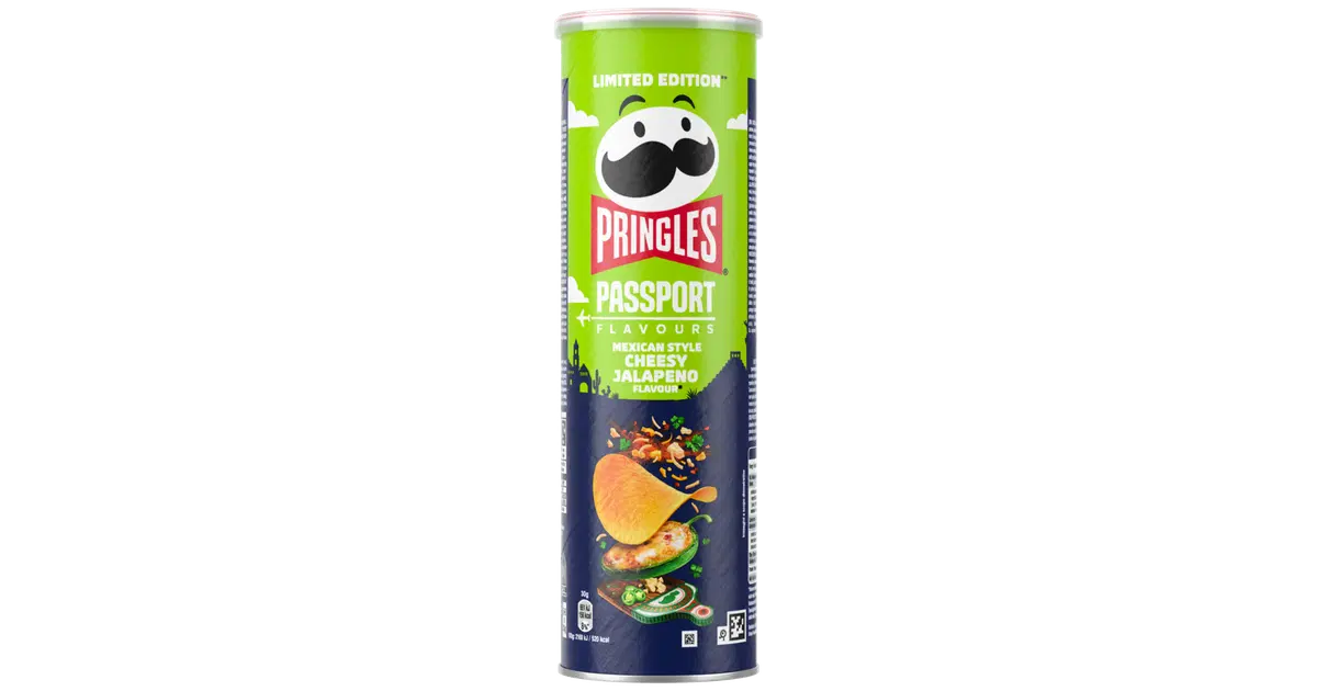 PRINGLES MEXICAN STYLE CHEESY JALAPENO 165g | S-kaupat ruoan verkkokauppa